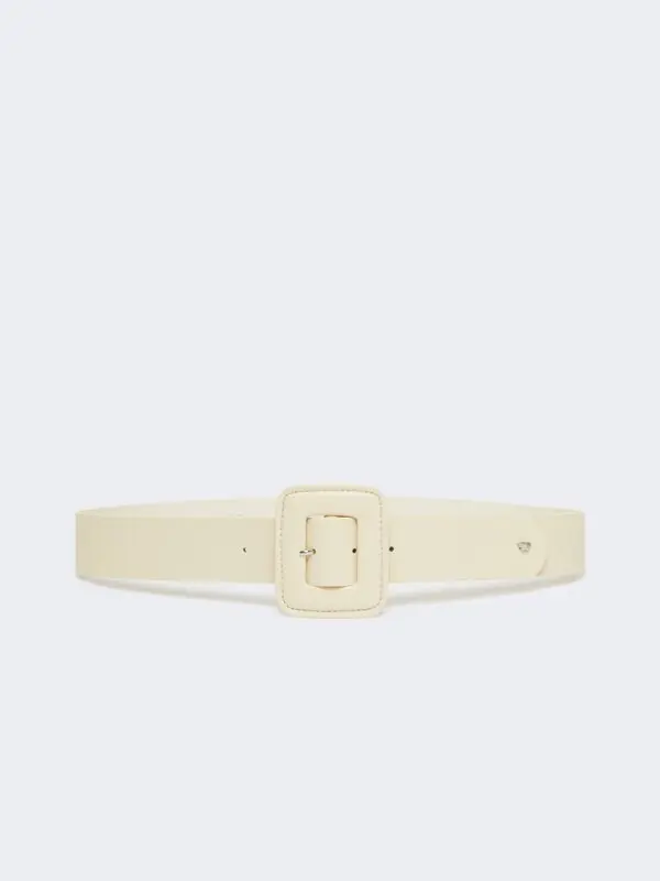Max Mara Nappa Sheepskin Belt - Ivory