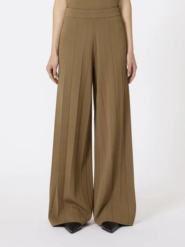 Max Mara Viscose Crêpe Wide Leg Trousers