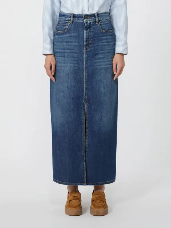 Max Mara Denim 5-pocket Maxi Skirt