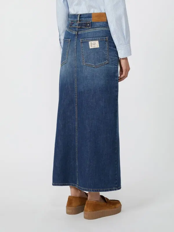 Max Mara Denim 5-pocket Maxi Skirt