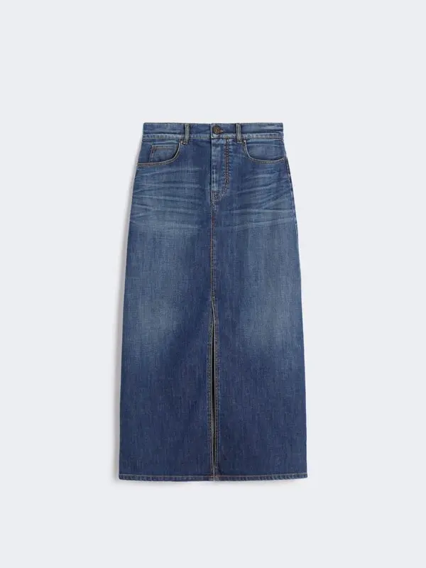 Max Mara Denim 5-pocket Maxi Skirt