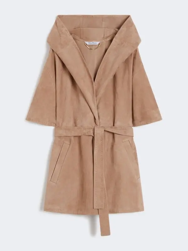 Max Mara Suede Belted Cape
