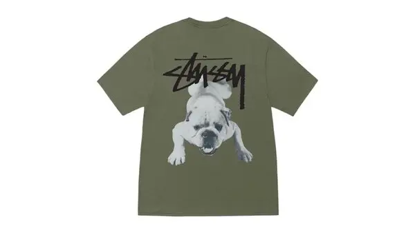StÜssy Stock Dog Tee Shirt - Olive