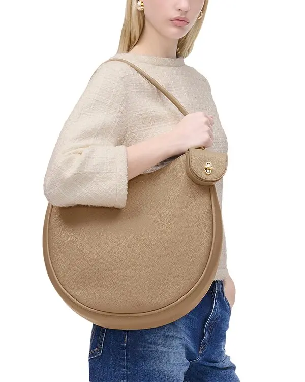Marc Jacobs Large Leather Hobo Bag - Camel