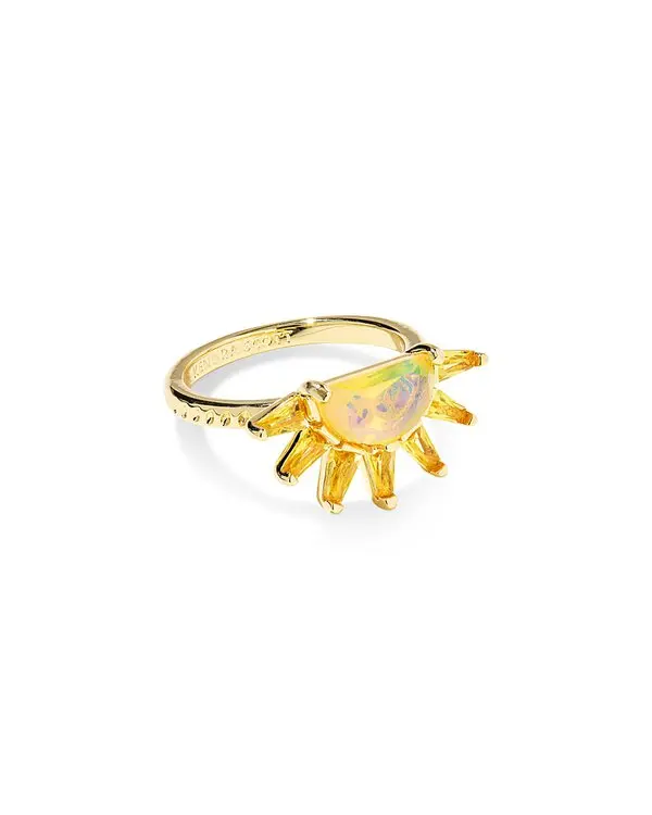 Kendra Scott Samantha Sun Band Ring - Yellow/gold