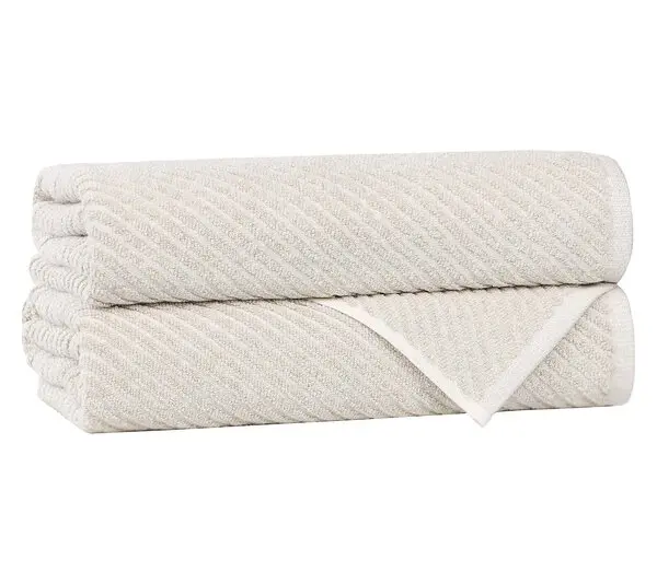 SUPERIOR Amelia Viscose Cotton Blend 2-piece Ba Th Towel Set - One-color