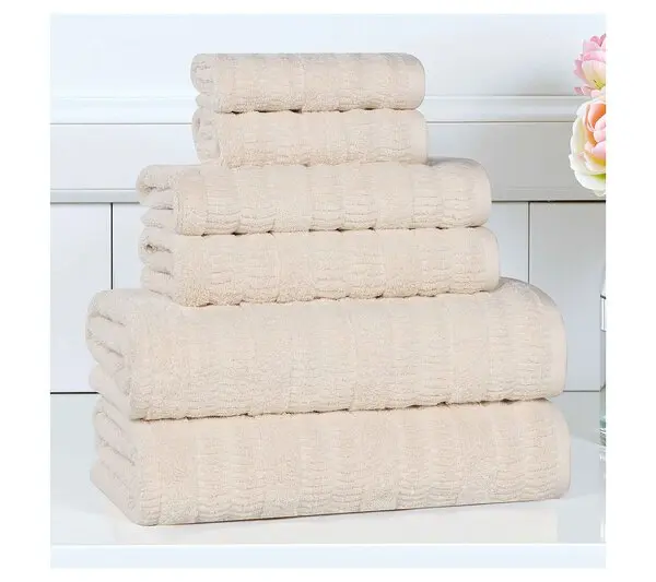 SUPERIOR Mika Cotton Blend Solid 6-piece Towel Et