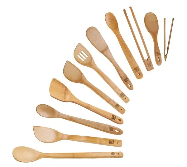 JOYCE CHEN 11-piece Burnished Bamboo Utensil Se - One-color
