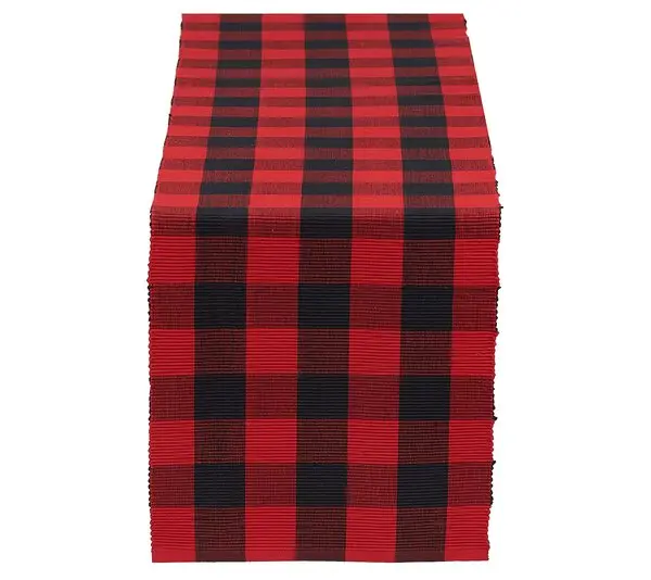 DESIGN IMPORTS Buffalo Check Table Runner - One-color