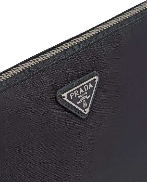 Prada Re-nylon And Saffiano Leather Pouch