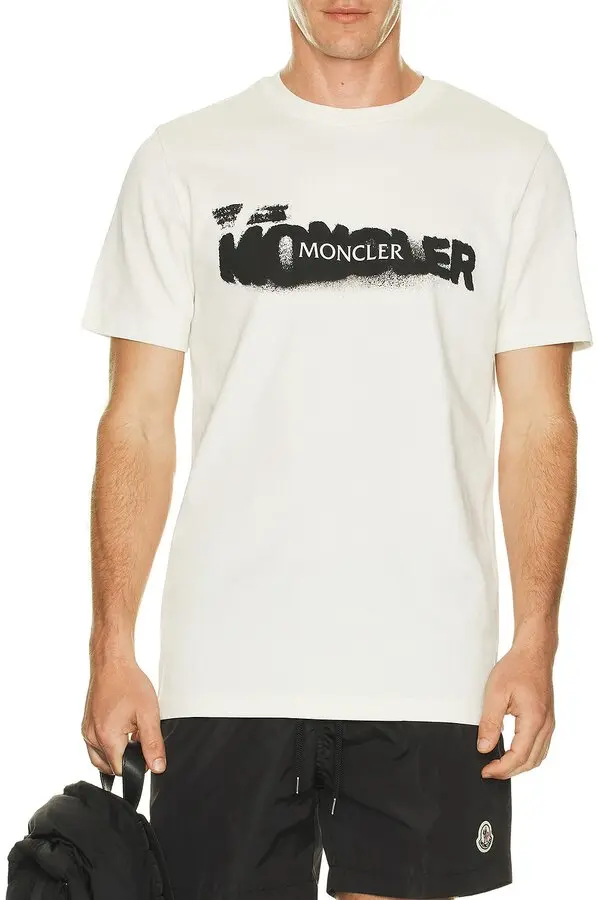 Moncler Short Sleeve Tee In White