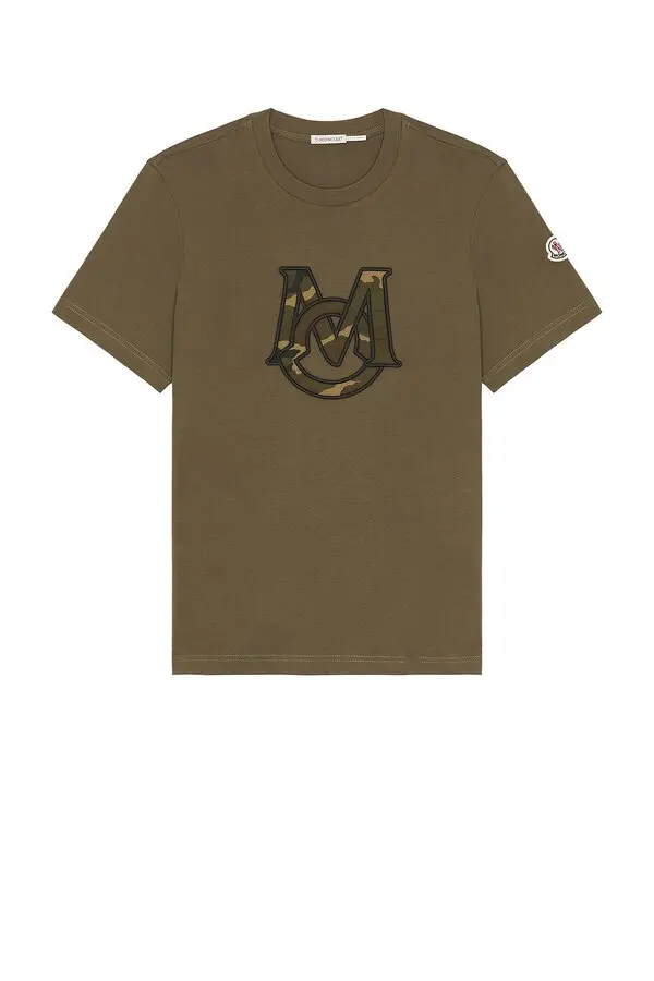 Moncler Short Sleeve Tee In Olive