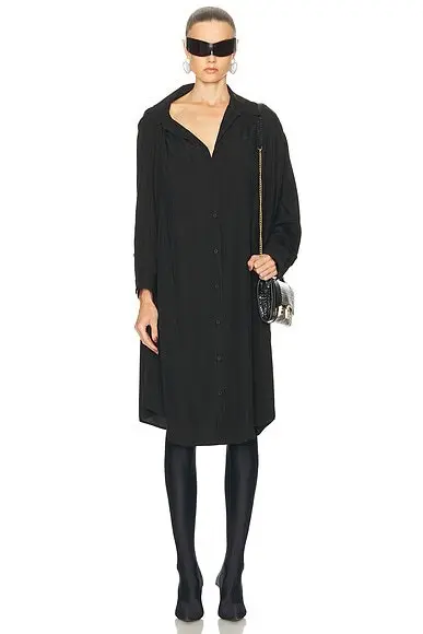 Balenciaga One Shoulder Dress - Black