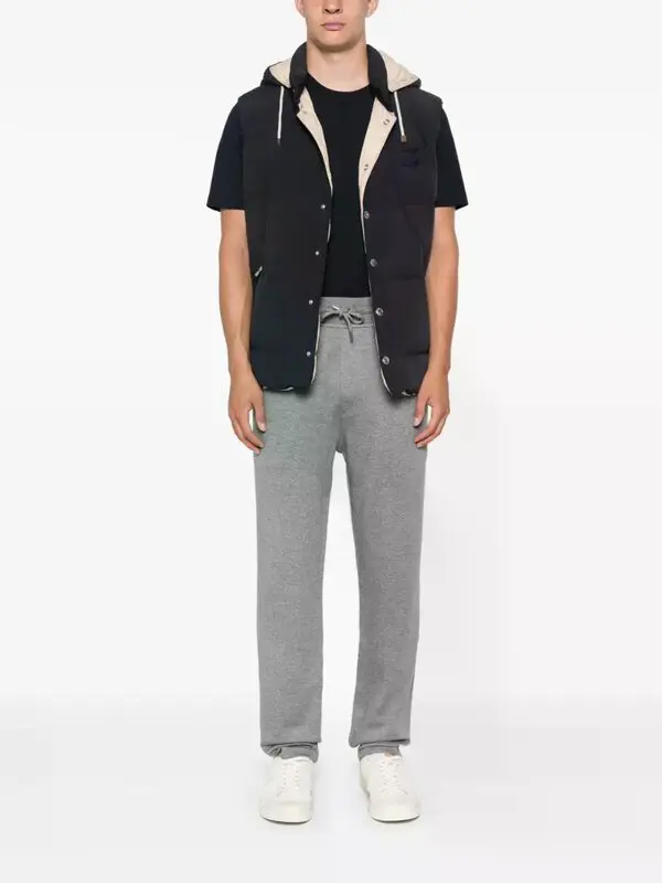 Brunello Cucinelli Mélange-effect Track Pants - Grey