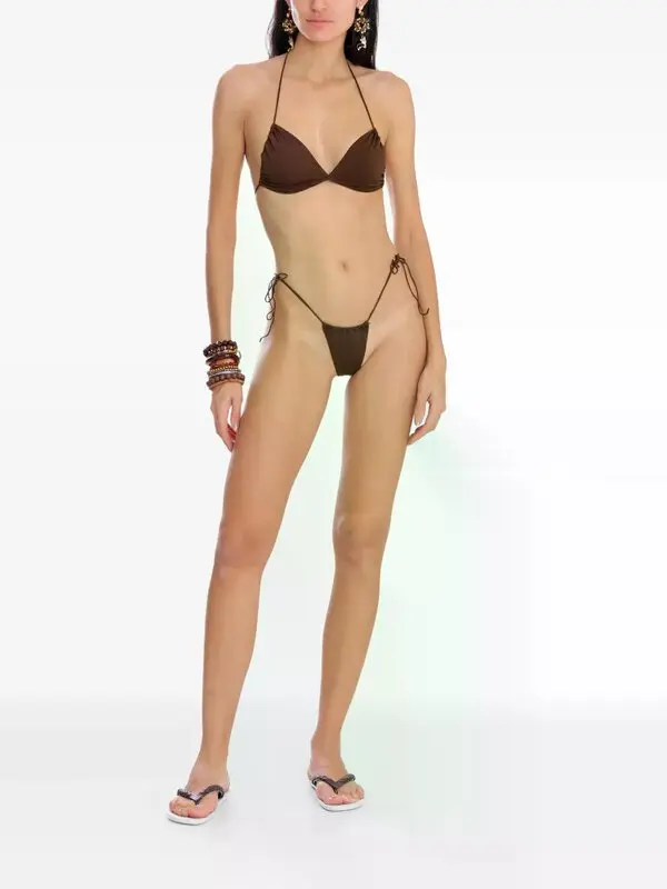 AMIR SLAMA Triangle Tie-fastening Bikini Set