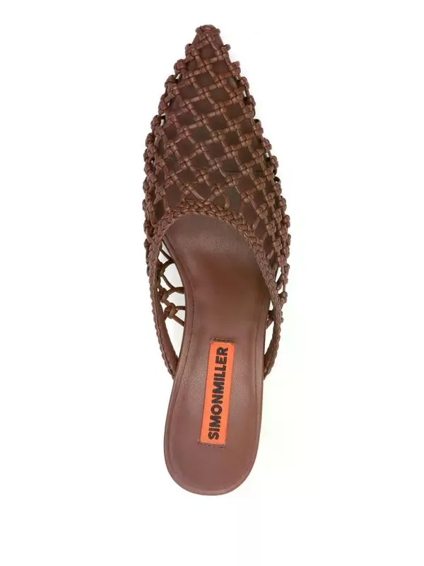 SIMONMILLER 60mm Knotted Gala Mules - Brown