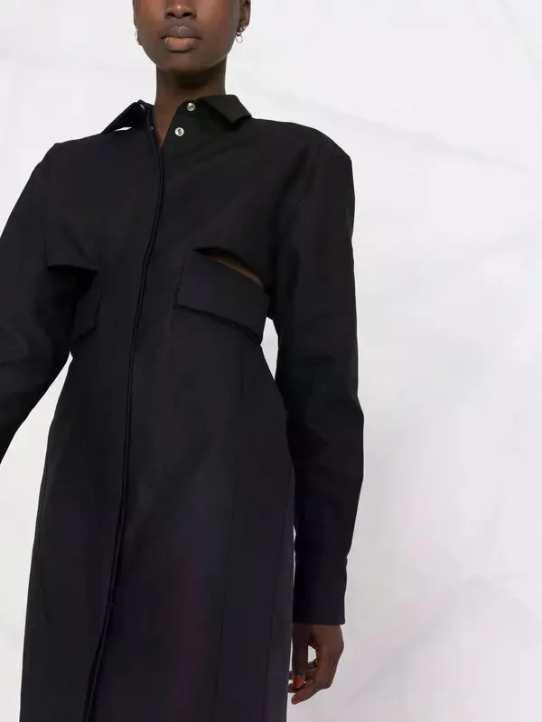 Givenchy Graphic Cut-out A-line Shirt Dress