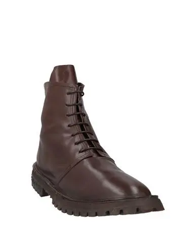 Moma Dark Leather Ankle Boots - Brown