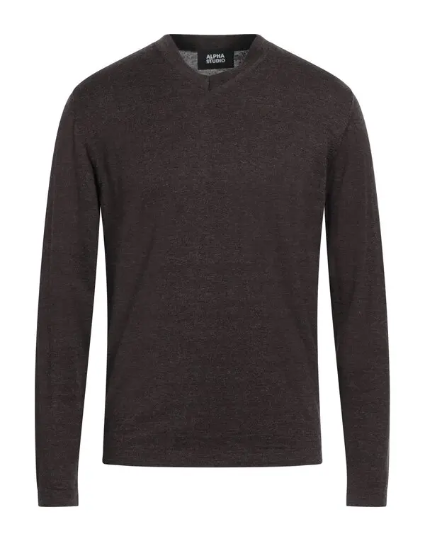 Alpha Studio Knitted Sweater - Brown
