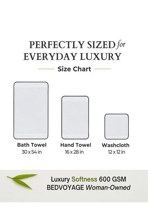 BEDVOYAGE Viscose Odor & Mildew Resistant Spa Towel Collection - Cloud