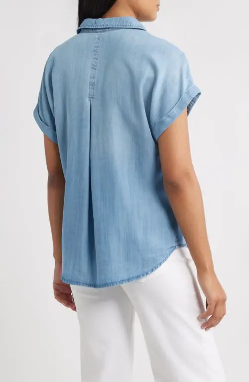 Bella Dahl Washed Chambray Short Sleeve Shirt