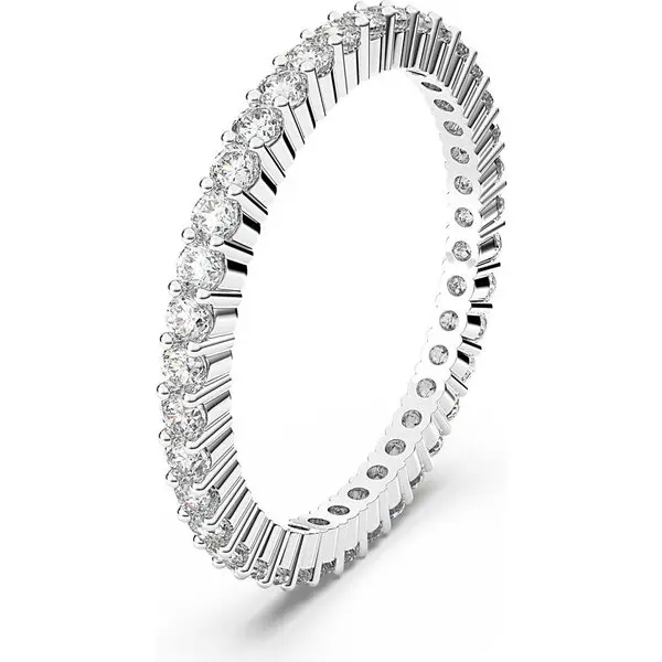SWAROVSKI Matrix Band Ring - White/ Silver