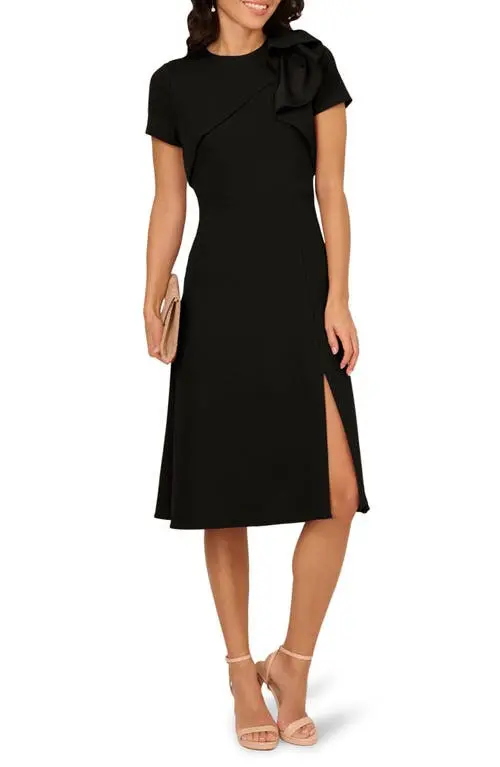 Adrianna Papell Ruffle Sheath Dress - Black