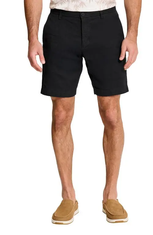 Tommy Bahama Linen-cotton Herringbone Shorts - Black