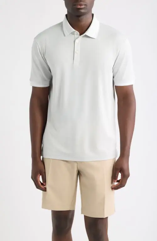 SWANNIES Thatcher Tipped Performance Polo - Glacier