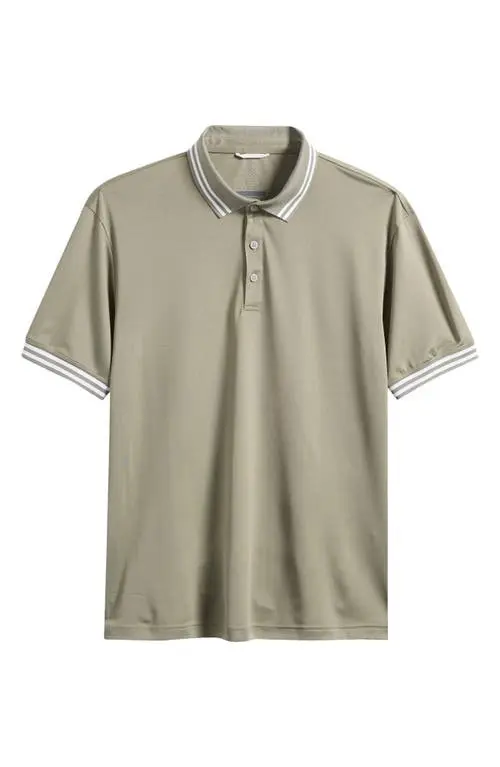 SWANNIES Thatcher Tipped Performance Polo - Olive