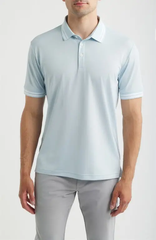SWANNIES Thatcher Tipped Performance Polo - Sky