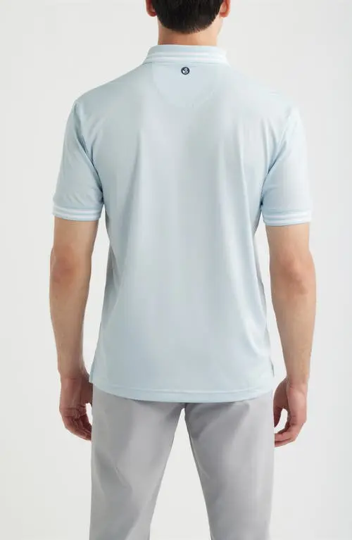 SWANNIES Thatcher Tipped Performance Polo - Sky
