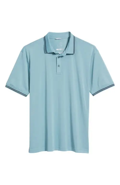 SWANNIES Thatcher Tipped Performance Polo - Slate