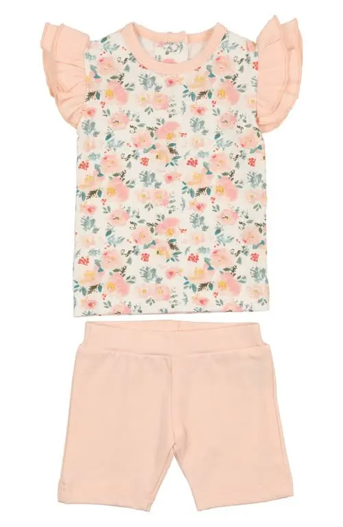 MANIÈRE Floral Print Top And Shorts Set - White Multi