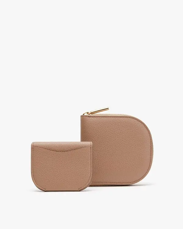 Cuyana Duo Small Zip Wallet - Cappuccino