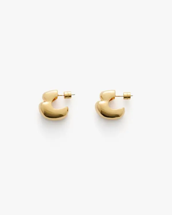 Cuyana Mini Celestia Hoop Earrings - Yellow