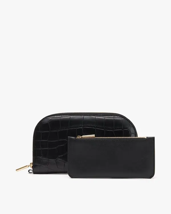 Cuyana Duo Zip Wallet - Black