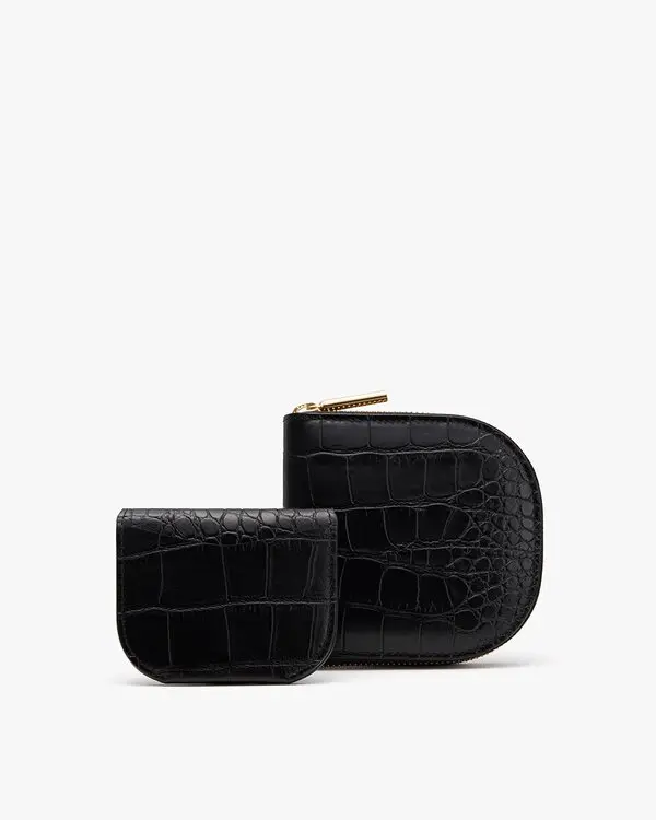 Cuyana Duo Small Zip Wallet - Black