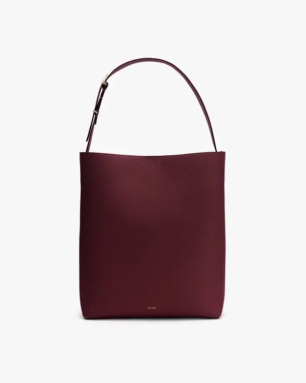 Cuyana Linea Leather Tote - Cherry