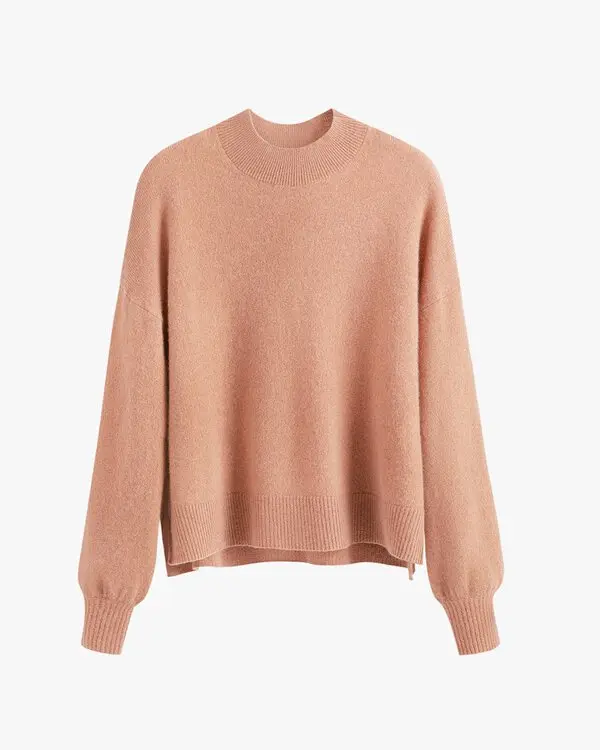 Cuyana Cropped Cashmere Sweater - Apricot