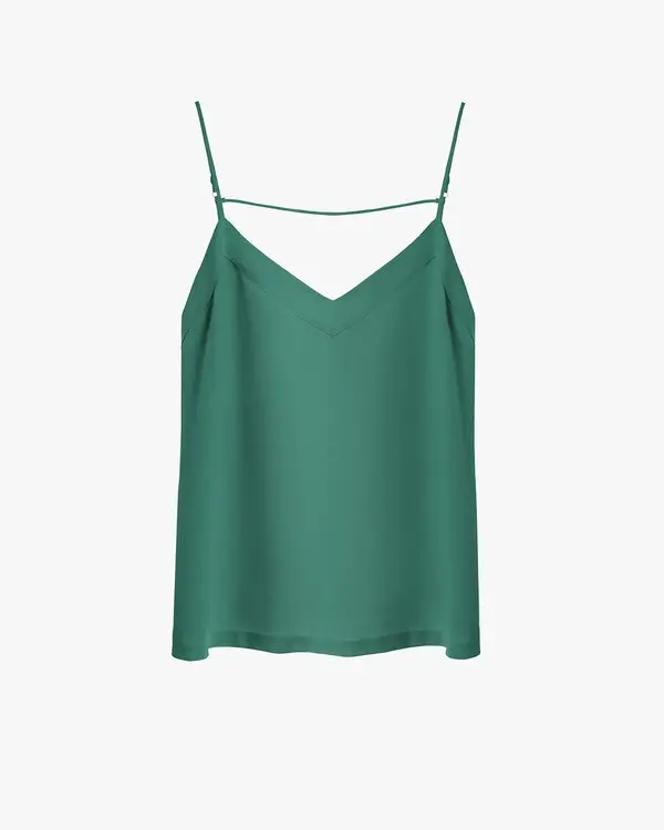 Cuyana Silk Cami Top - Sea Green