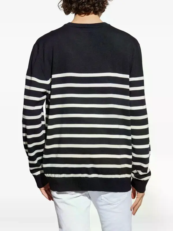Dsquared2 Logo-detail Striped Sweater - Blue