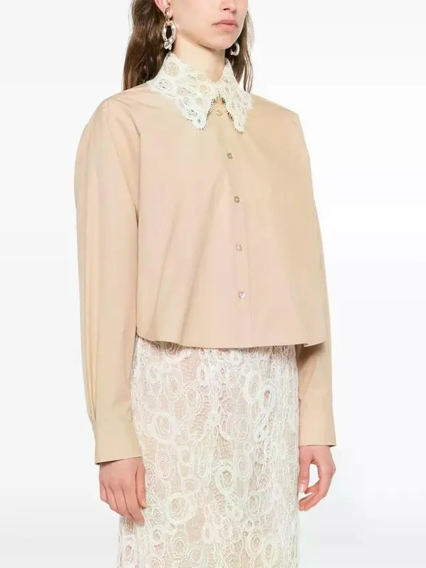Fabiana Filippi Lace Collar Cotton Shirt