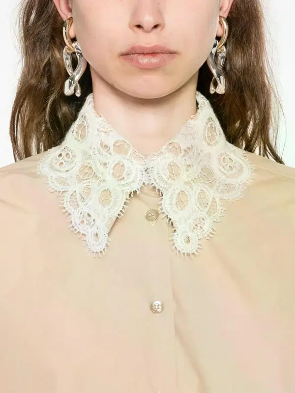 Fabiana Filippi Lace Collar Cotton Shirt