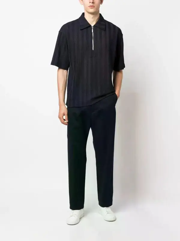 Missoni Zig-zag Zip-up Polo Shirt
