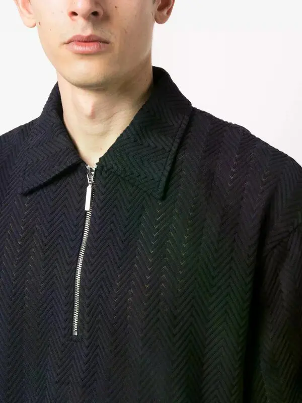 Missoni Zig-zag Zip-up Polo Shirt