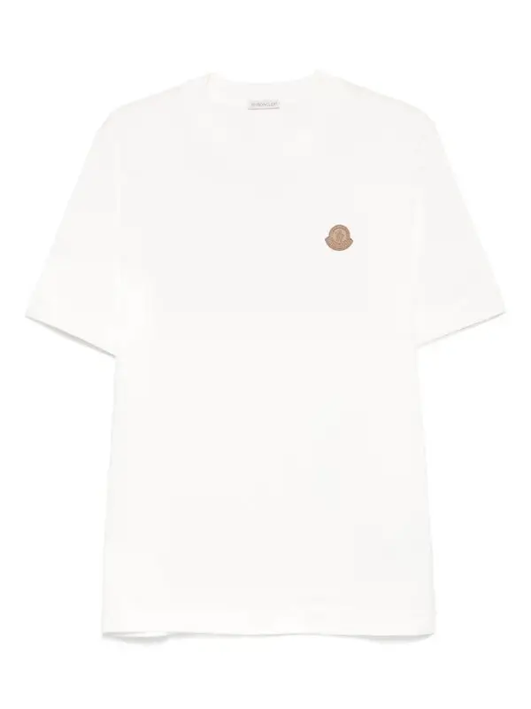 Moncler Logo-patch T-shirt - Neutrals