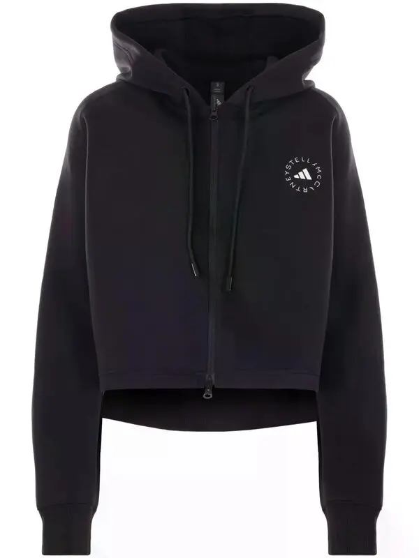 Adidas By Stella McCartney Cropped Hoodie With Drawstring