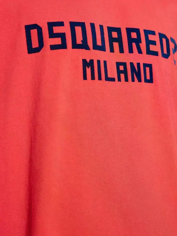 Dsquared2 Logo-print Cotton T-shirt - Red