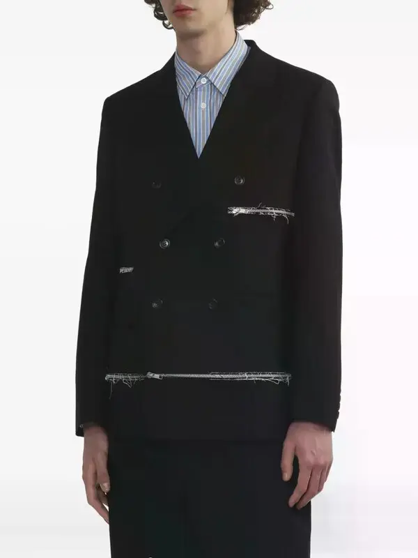 Comme Des Garçons Zip-detail Blazer
